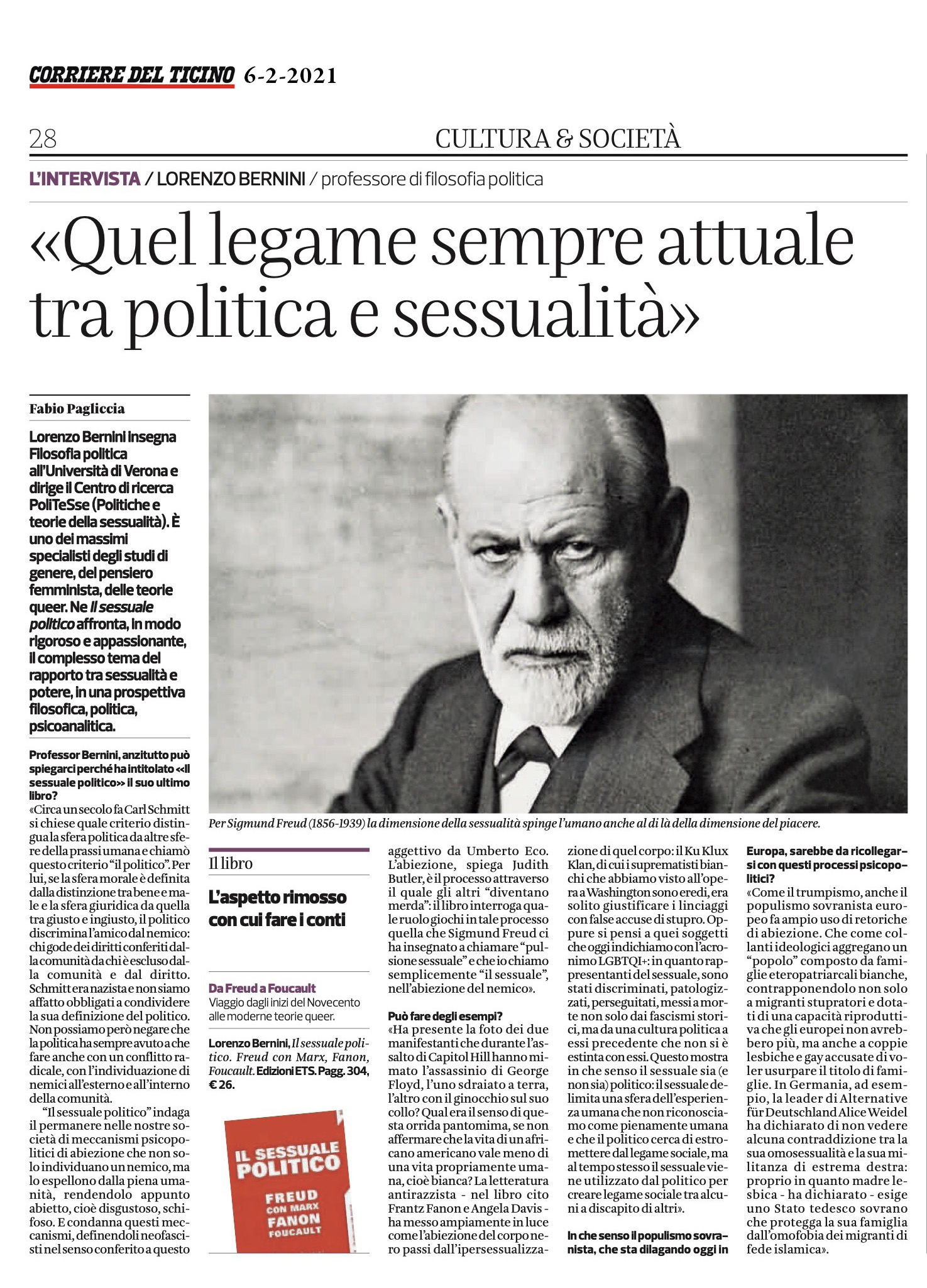 Il sessuale politico - Lorenzo Bernini | Ed. ETS | 9788846755629